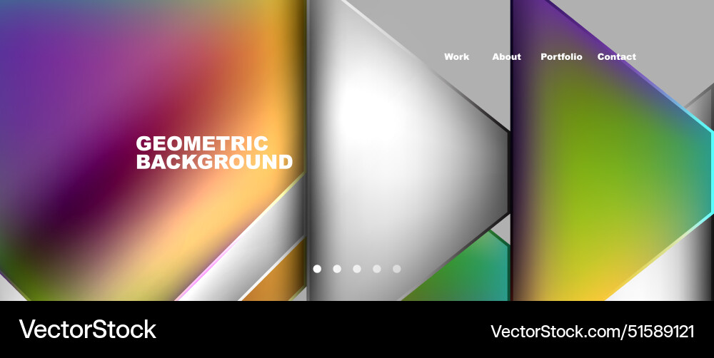 Metal triangles with colorful bright triangles Vector Image