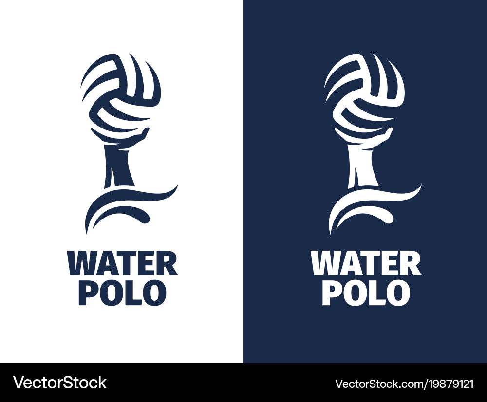 Modern professional sign logo water polo Vector Image