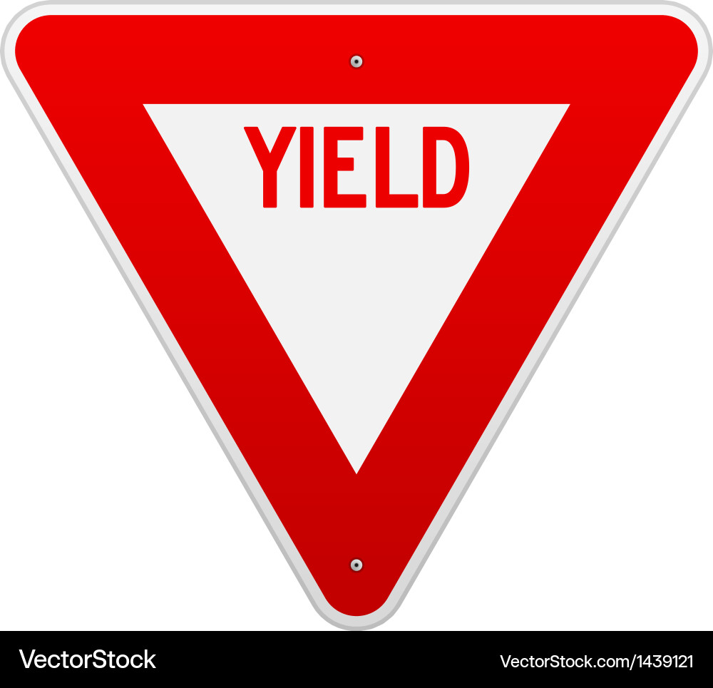 Usa yield sign Royalty Free Vector Image - VectorStock