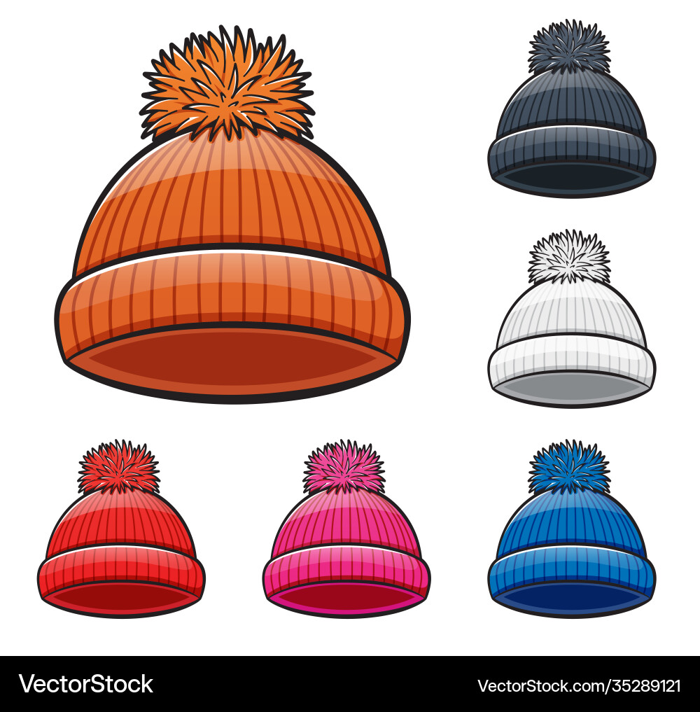Winter hat cartoon Royalty Free Vector Image - VectorStock