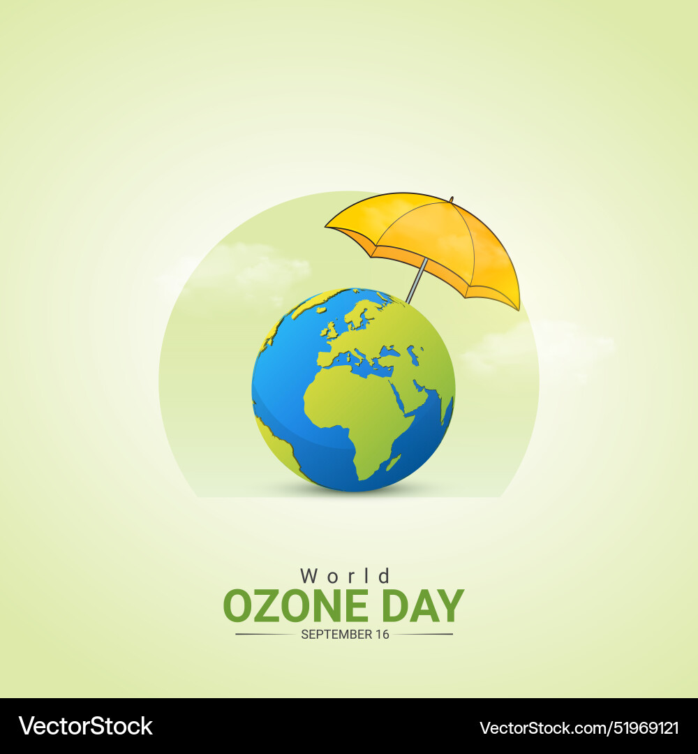 World ozone day creative ads design protection Vector Image