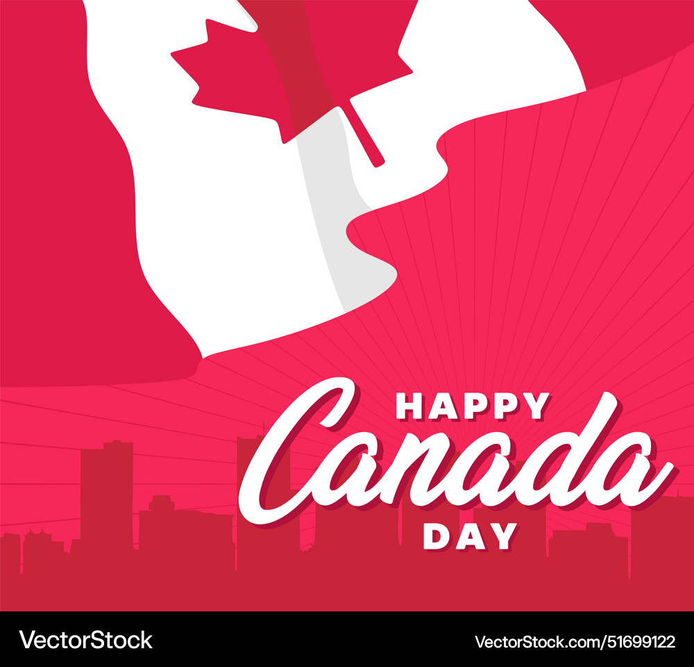 All canadians celebrate canada day Royalty Free Vector Image