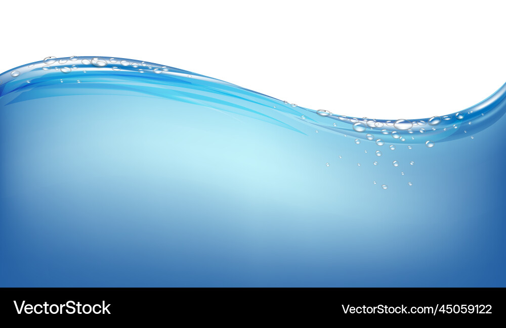 Blue water wave with white background Royalty Free Vector