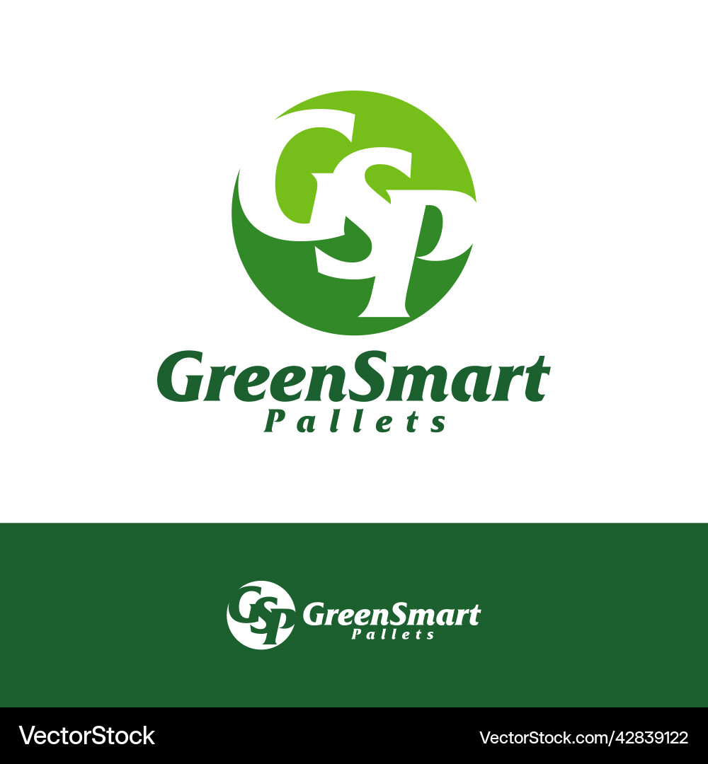 Buchstaben gsp Logo Design Vorlage Lizenzfreies Vektorbild