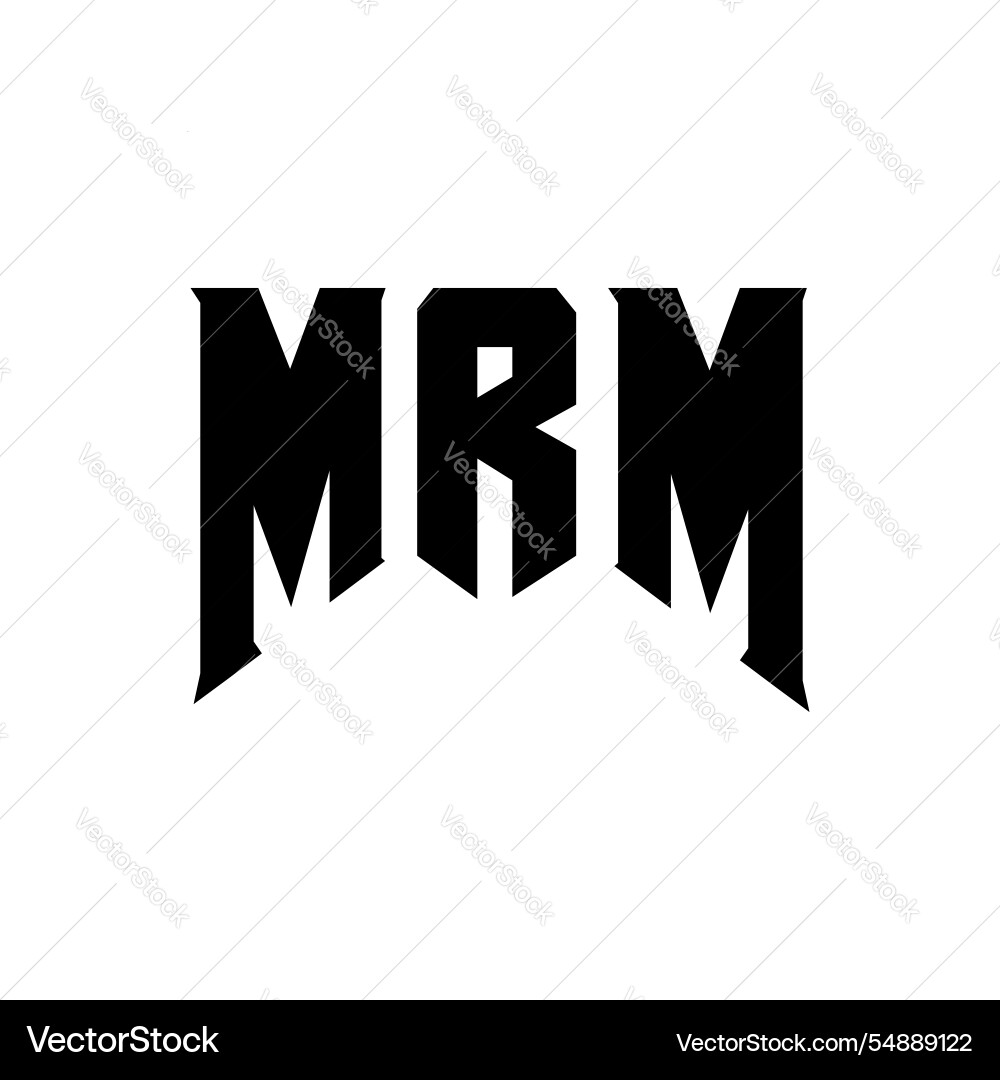 Mrm letter logo design for technology company Vector Image
