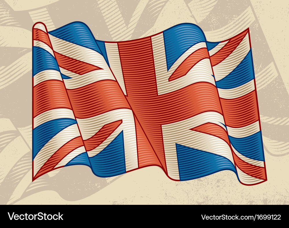 Vintage british flag Royalty Free Vector Image