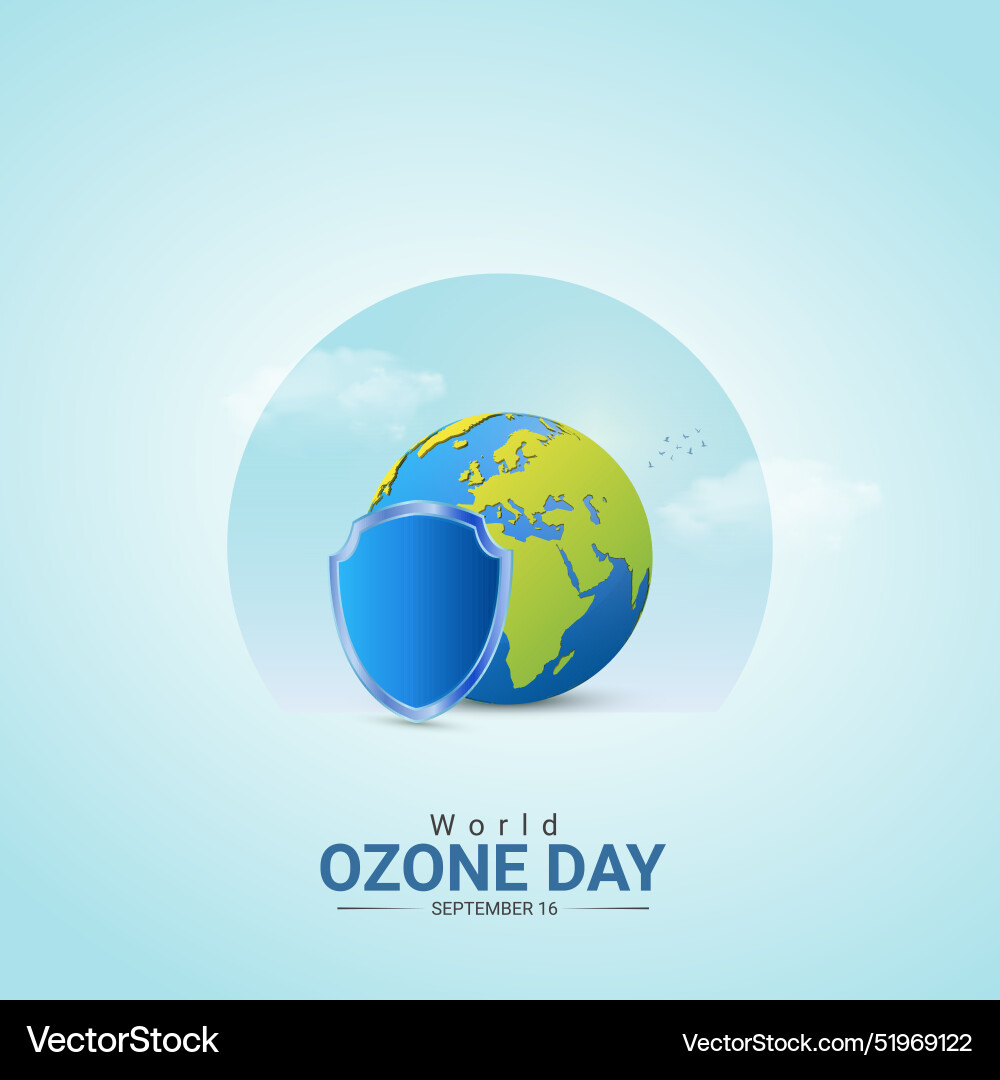 World ozone day creative ads design protection Vector Image