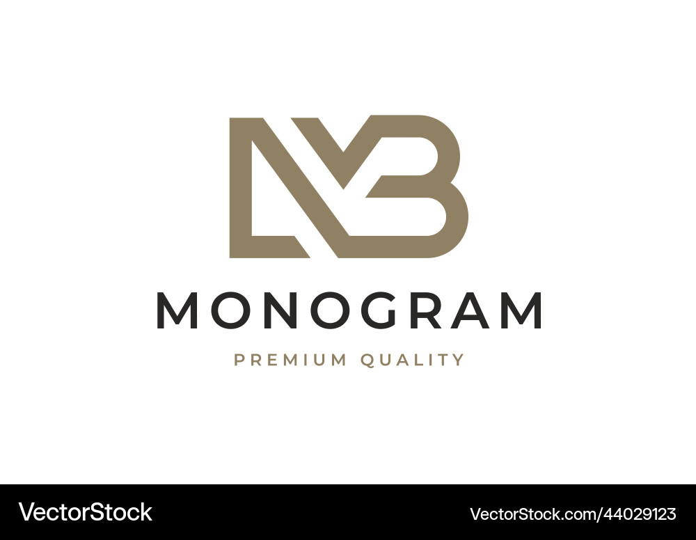 Alphabet modern elegant luxury letter monogram Vector Image