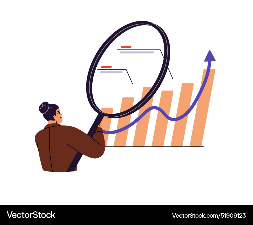 Business analysis concept financial analyst Vector Image