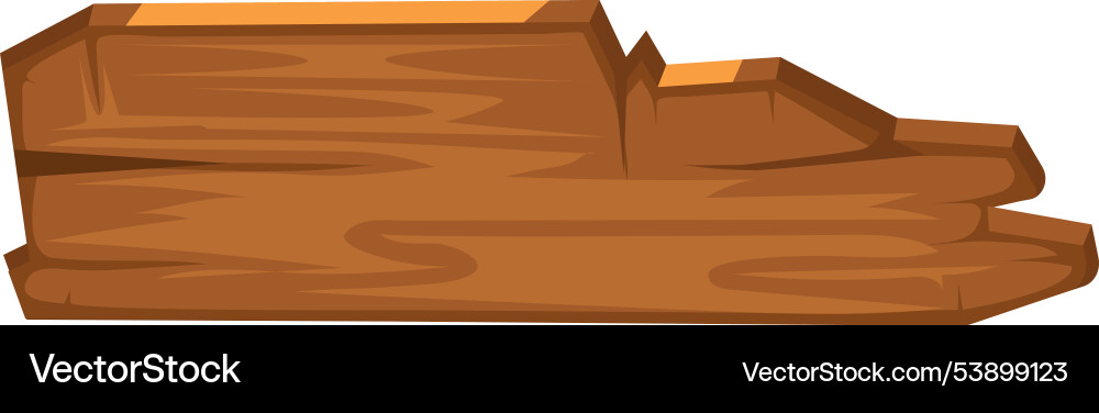 Cartoon wooden panel textured board plank sign Vector Image