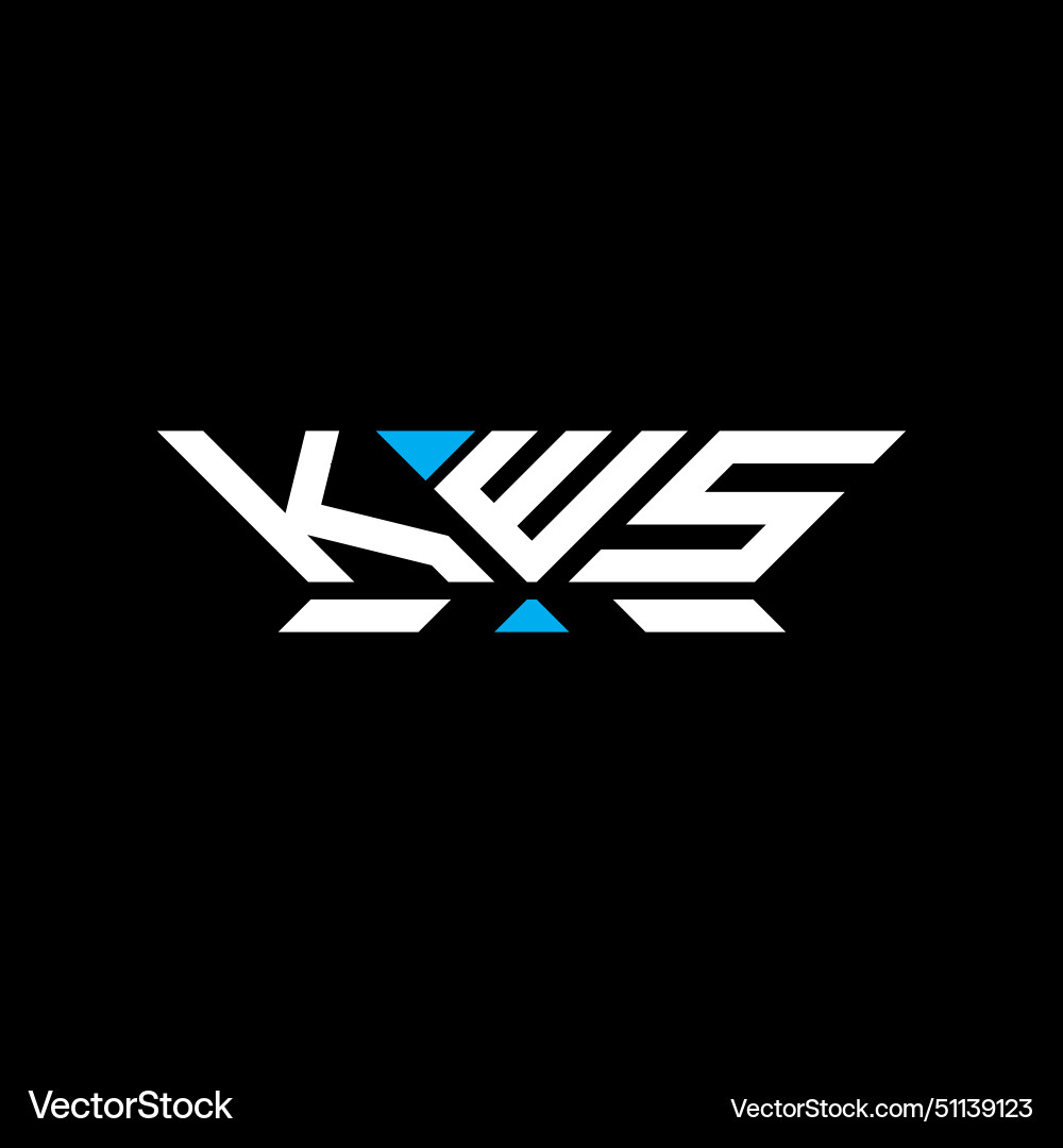 Kws letter logo design kws simple and modern logo Vector Image