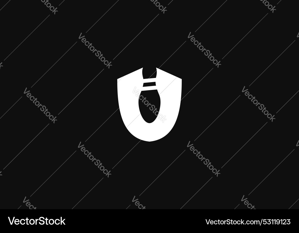 Logo letter u step shoes and shield Royalty Free Vector