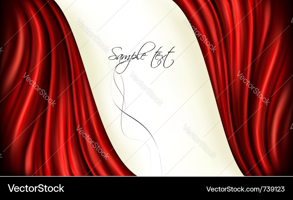 Luxurious Red Curtain Background Royalty Free Vector Image