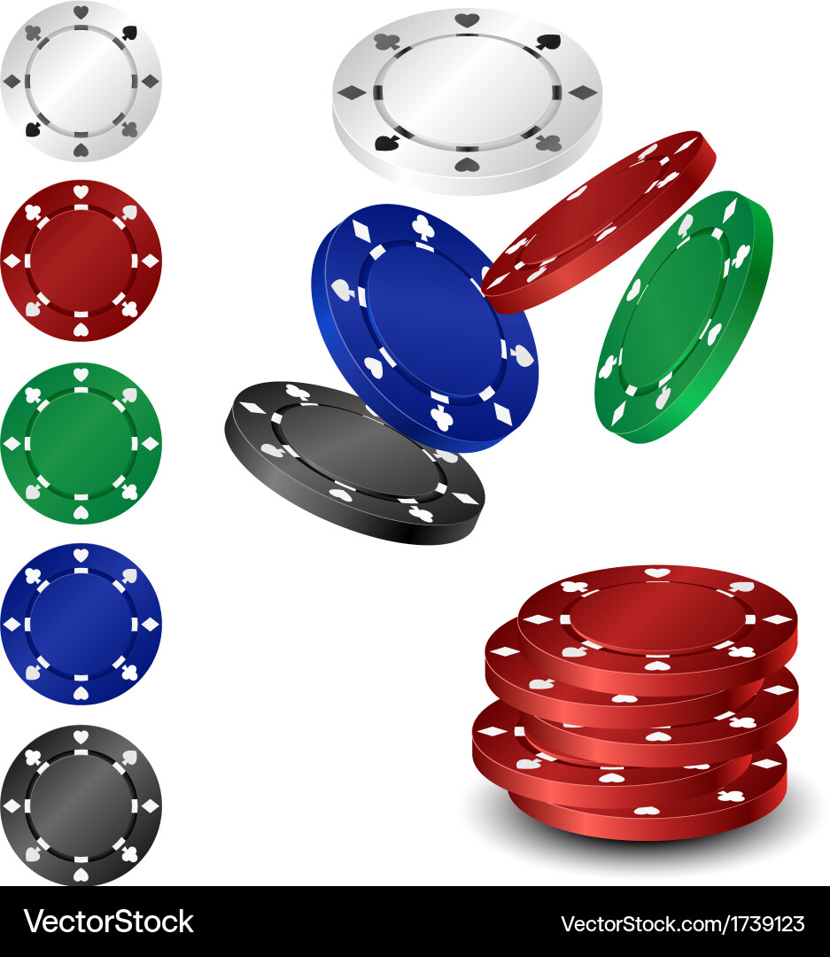 Poker chip set Royalty Free Vector Image - VectorStock