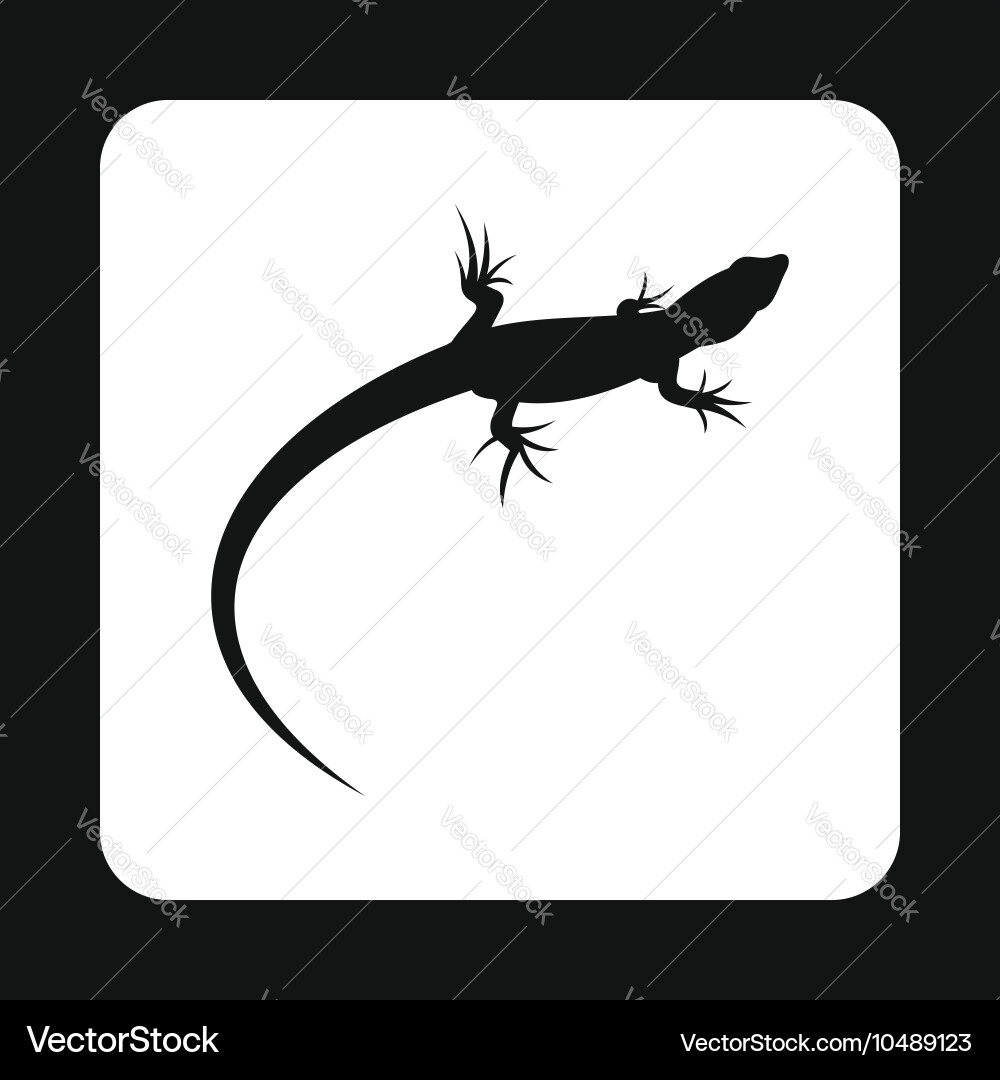 Simple Lizard Icon - Reptile Symbol Royalty Free Vector