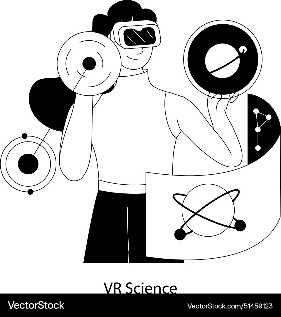 Vr science Royalty Free Vector Image - VectorStock