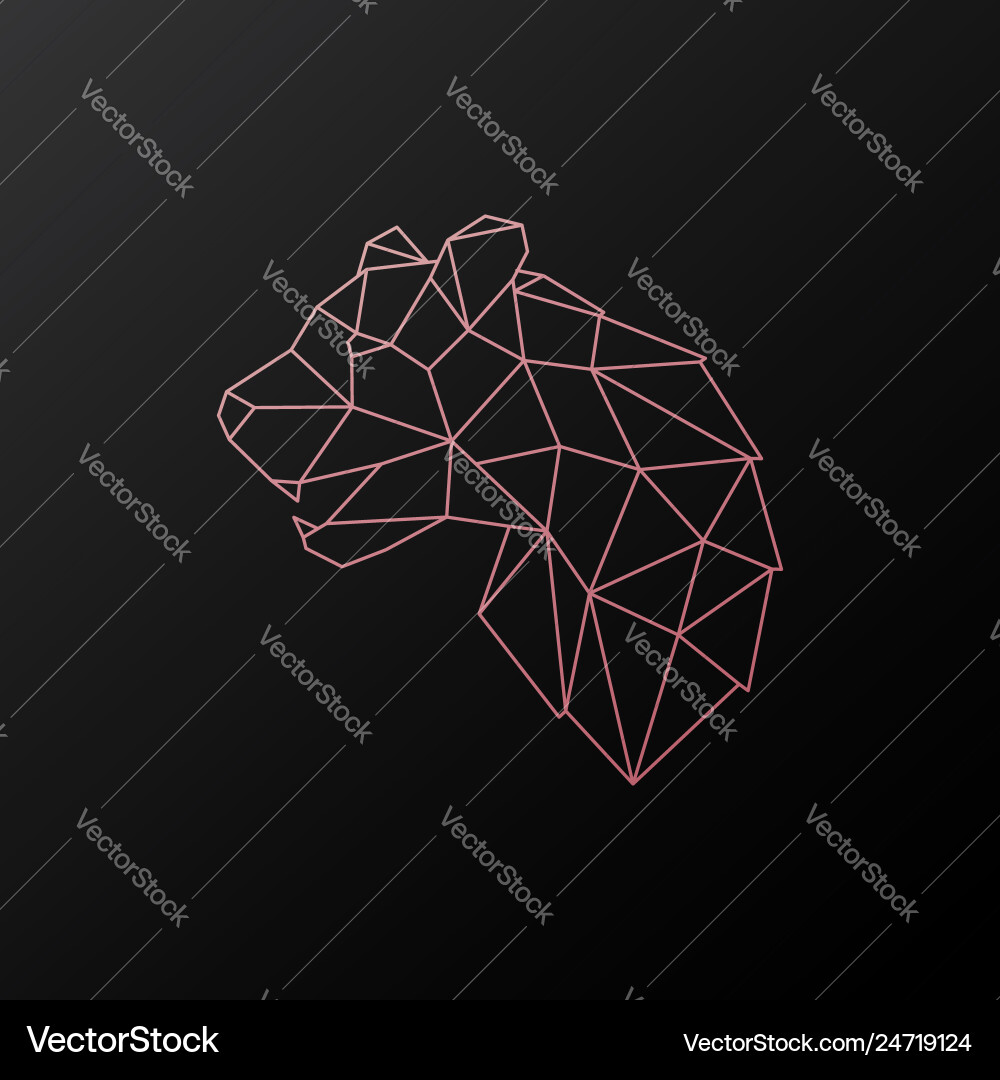 Abstract geometric pink panther Royalty Free Vector Image
