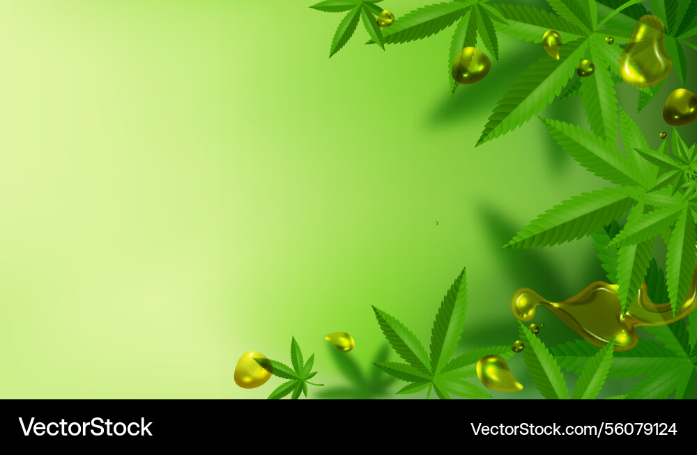 Cbd green background Royalty Free Vector Image