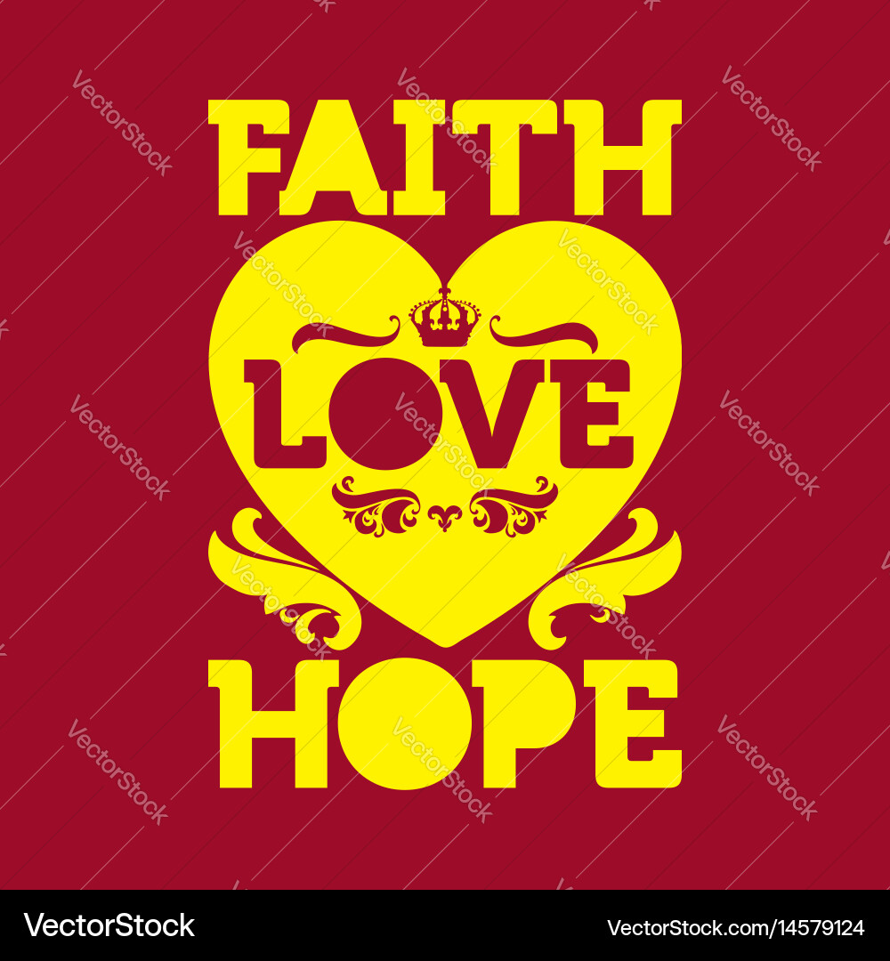 Christian biblical typography Royalty Free Vector Image