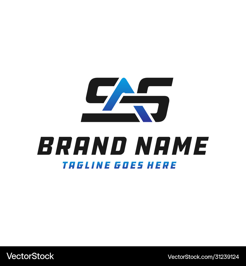 Logo design letter sas Royalty Free Vector Image Logo design letter sas Royalty Free Vector Image