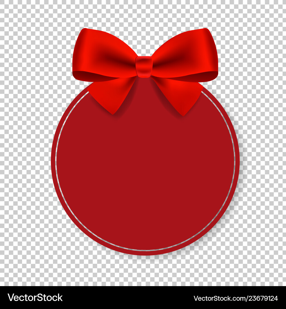 Preisschild mit rotem Bogen transparent Lizenzfreier Vektor