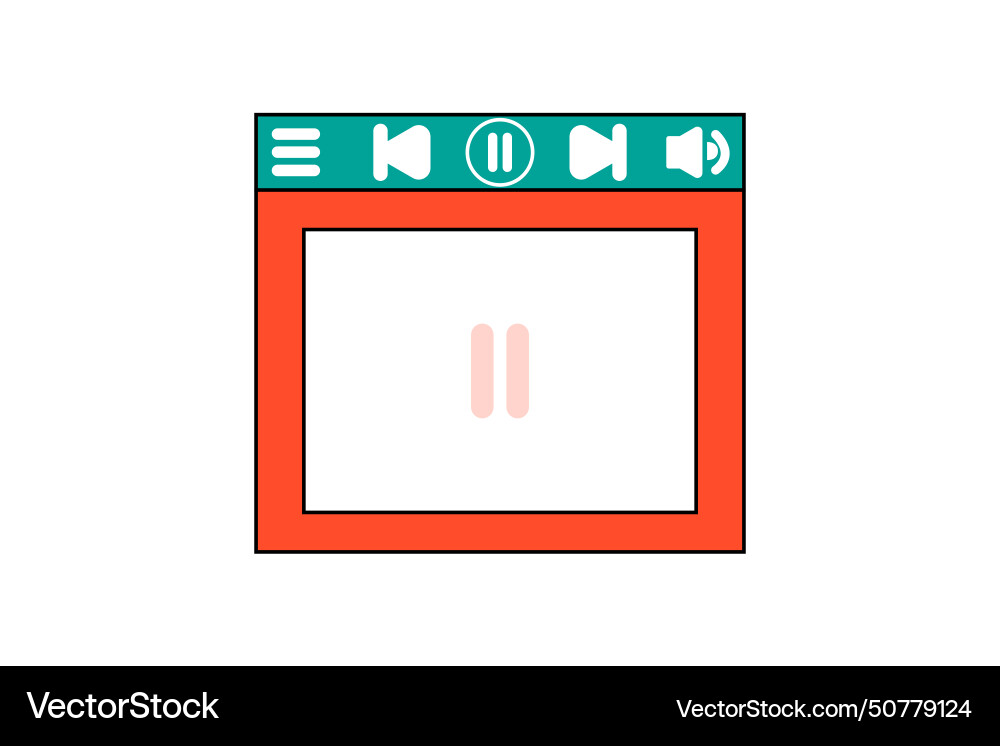 Vlog video frame sticker set Royalty Free Vector Image