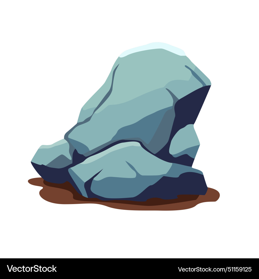 Big stone boulder Royalty Free Vector Image - VectorStock