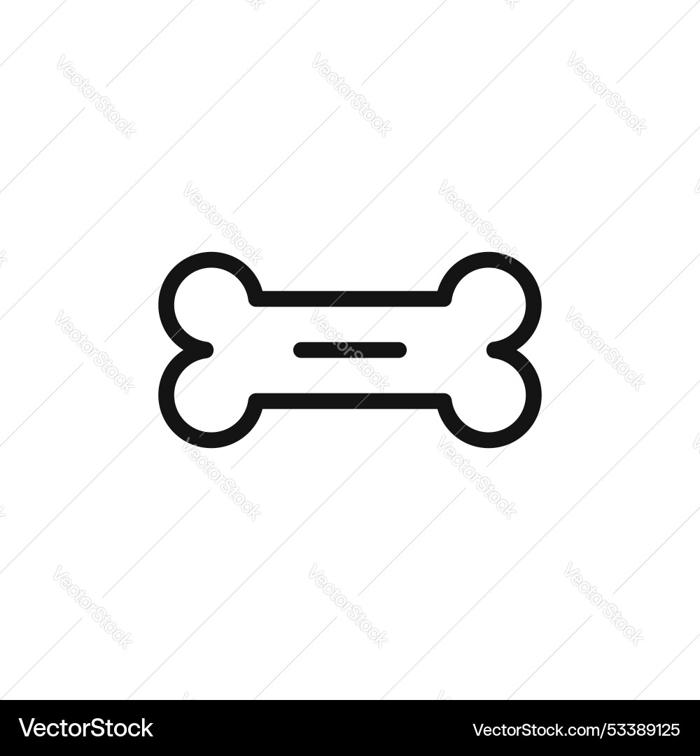 Bone icon isolated on white background Royalty Free Vector