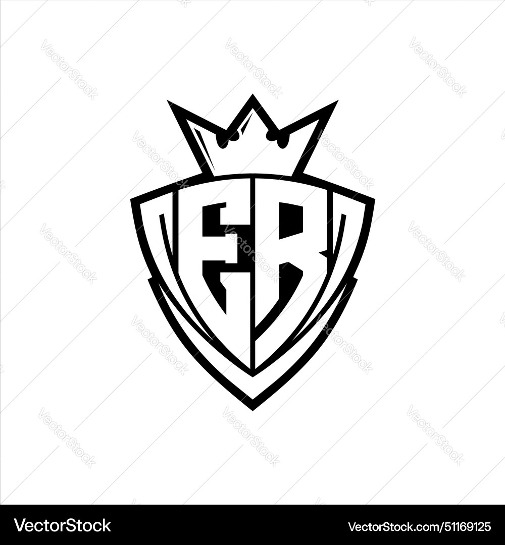Er letter logo with sharp triangle shield shape – Royalty-Free Vector ...