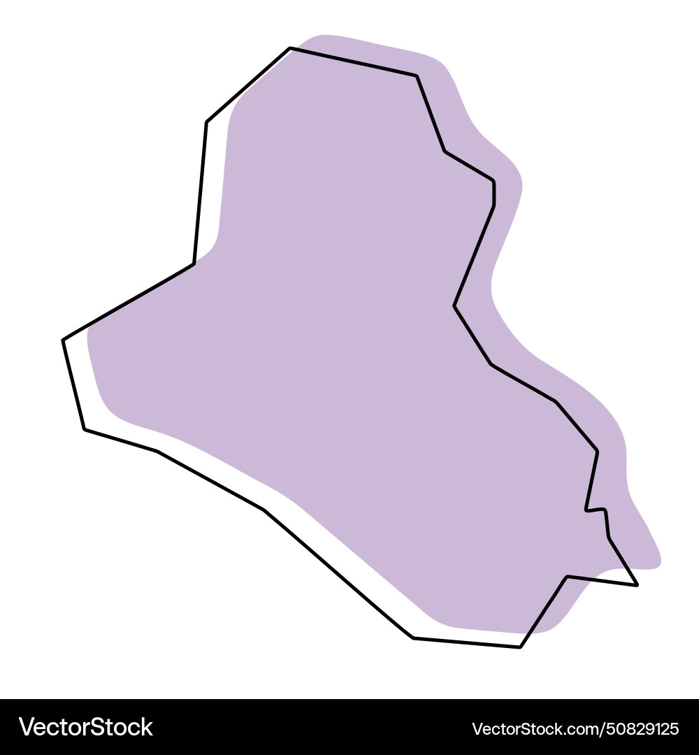 Iraq simplified map Royalty Free Vector Image - VectorStock