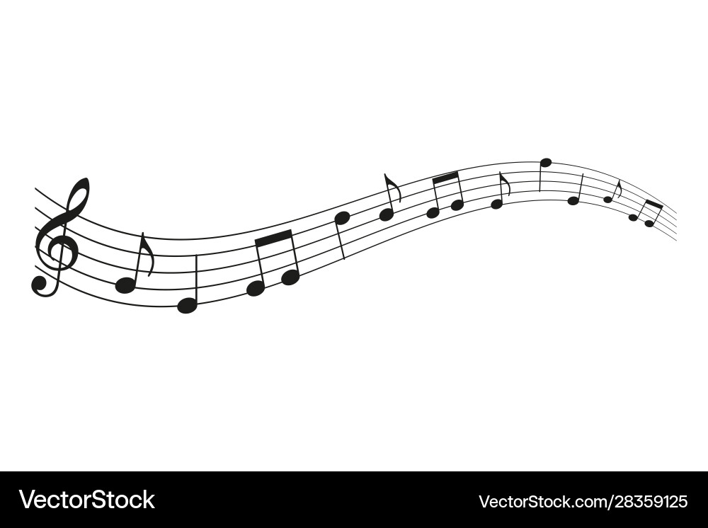 Music notes on white Royalty Free Vector Image