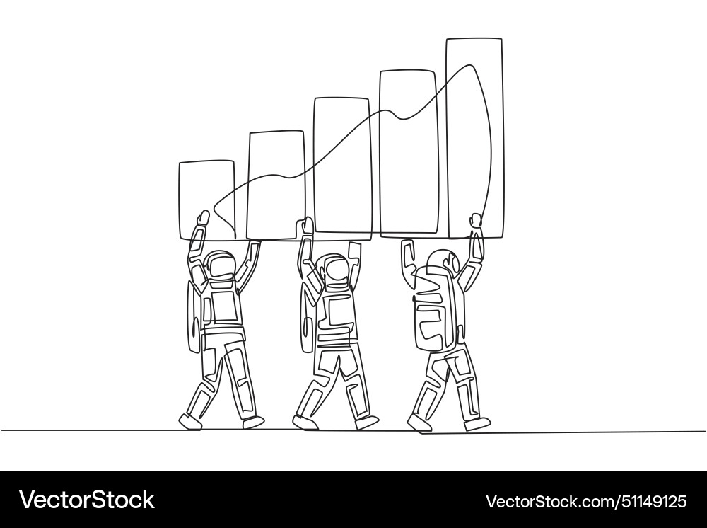 Single Continuous Line Drawing Group Royalty Free Vector
