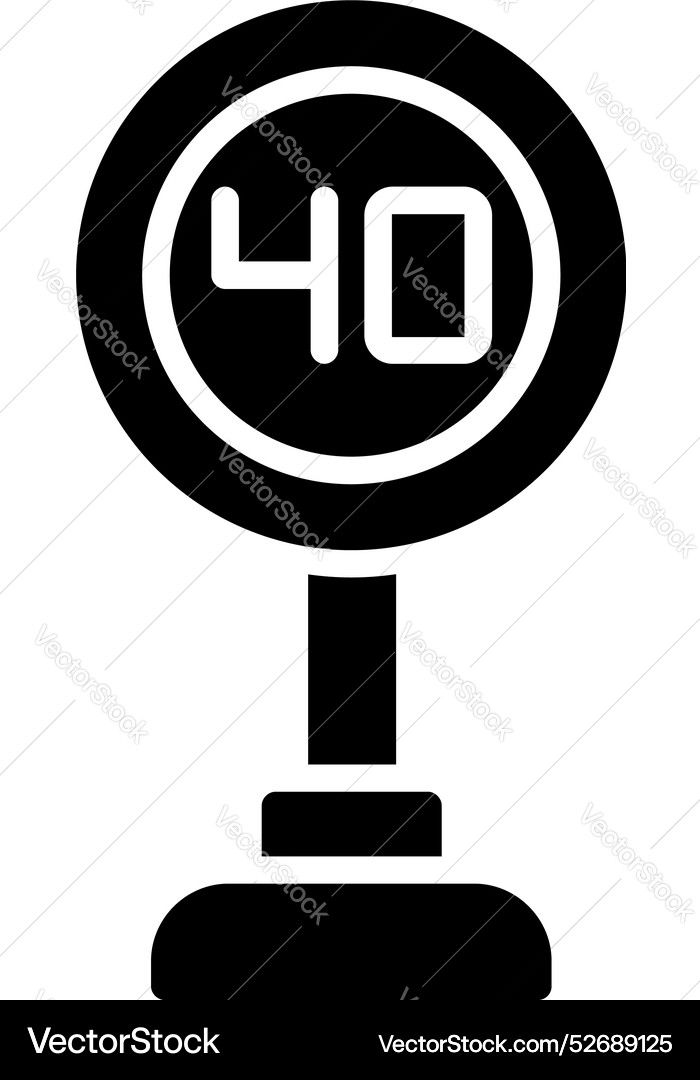 Speed limit icon Royalty Free Vector Image - VectorStock