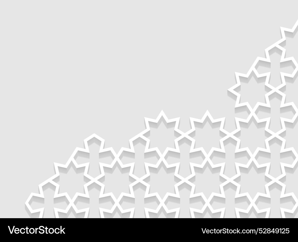 White islamic paper pattern Royalty Free Vector Image