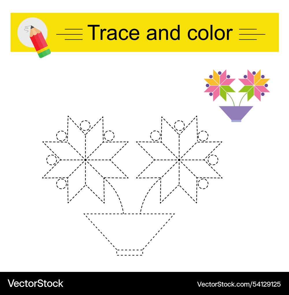 Worksheet for practicing fine motor skills Vector Image