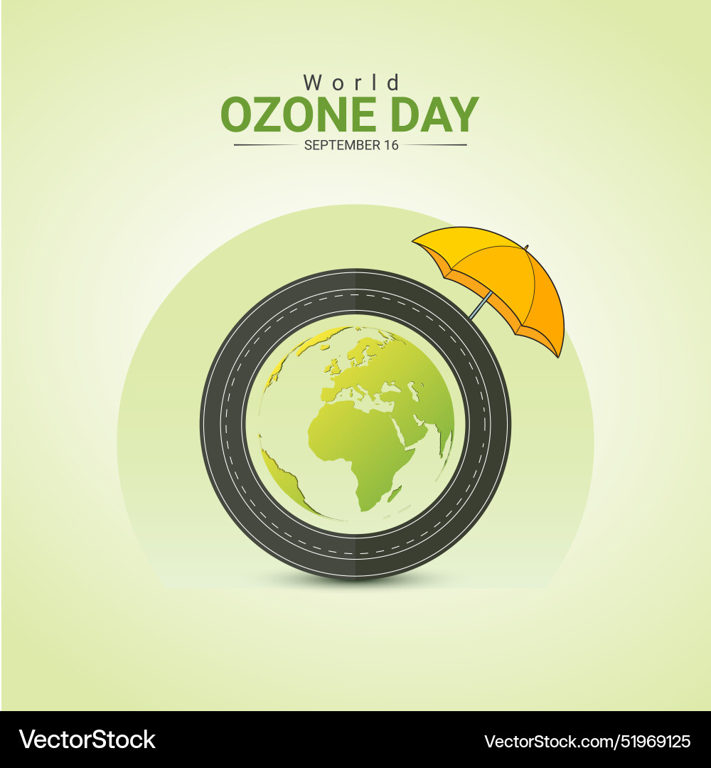 World ozone day creative ads design protection Vector Image