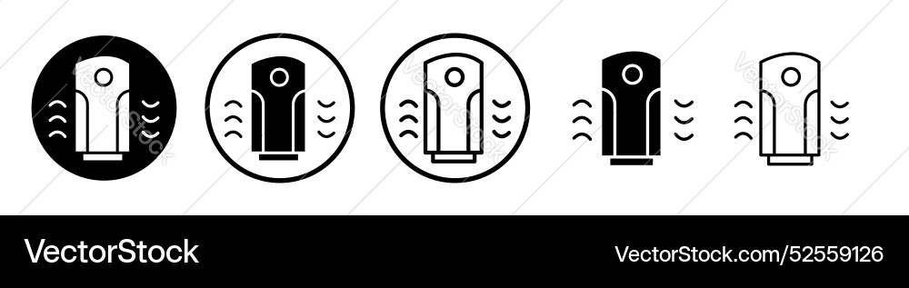 Air purifier icon set on white background Vector Image