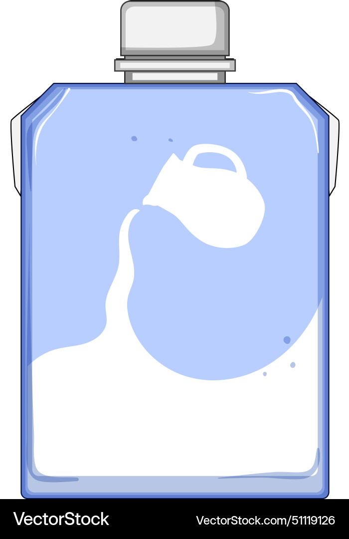 Container milk box cartoon Royalty Free Vector Image
