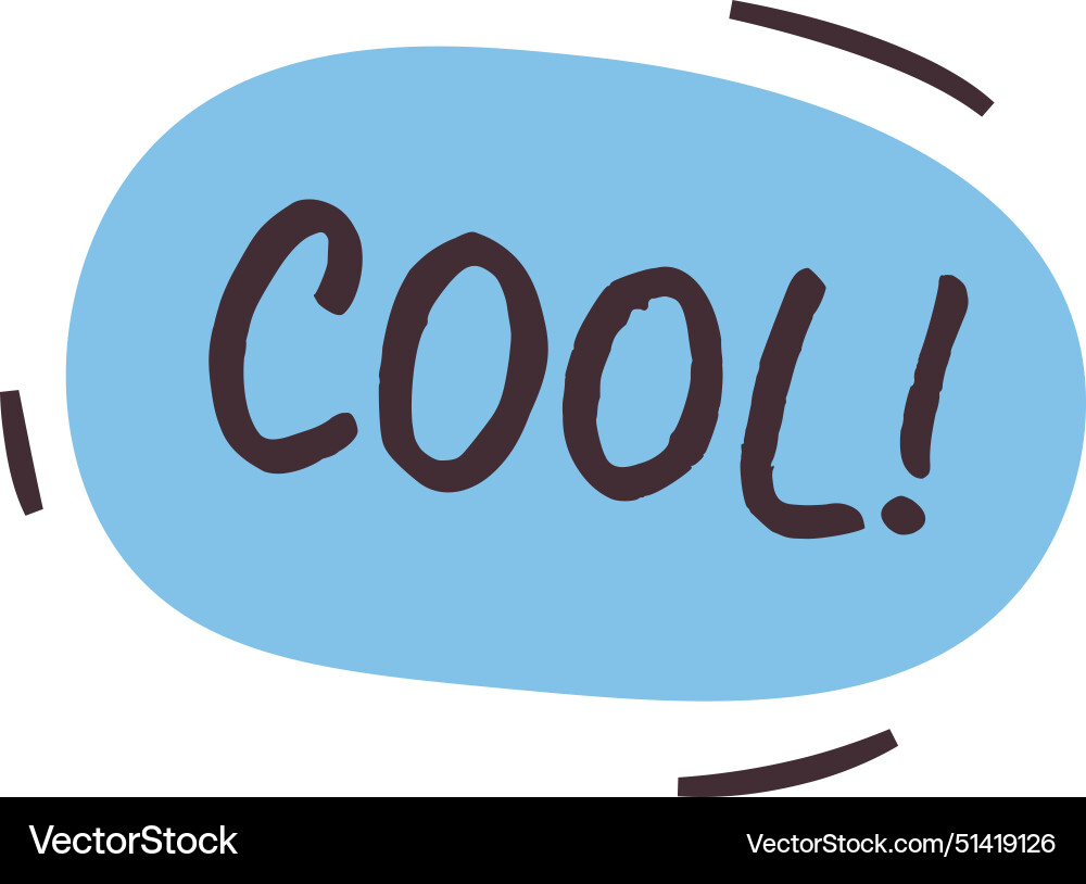 Cool lettering badge Royalty Free Vector Image