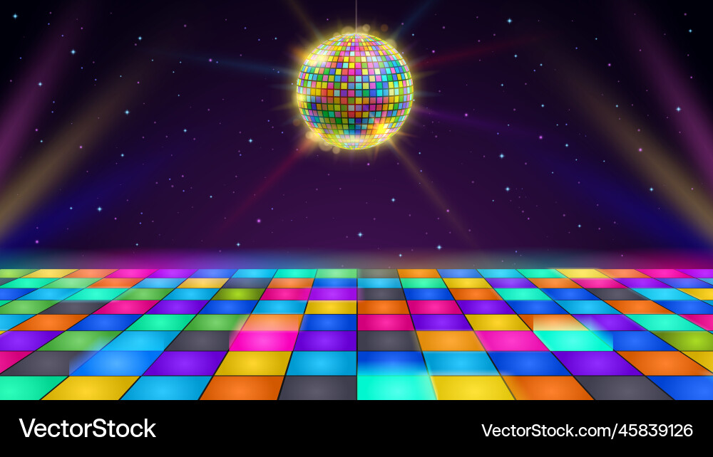 Retro Disco Party Scene Royalty Free Vector Image