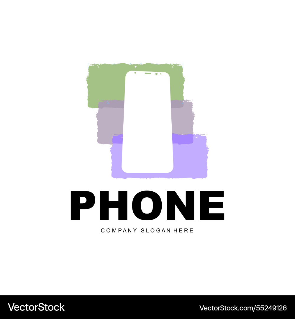 Smartphone logo communication electronics modern Vector Image
