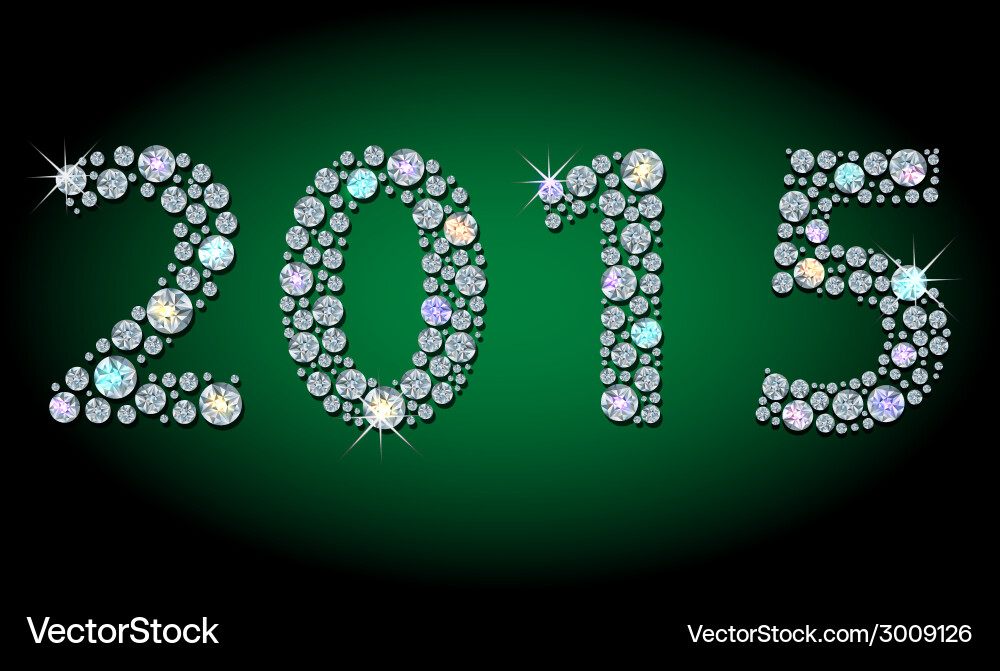 Sparkling 2015 Diamond Year Royalty Free Vector Image