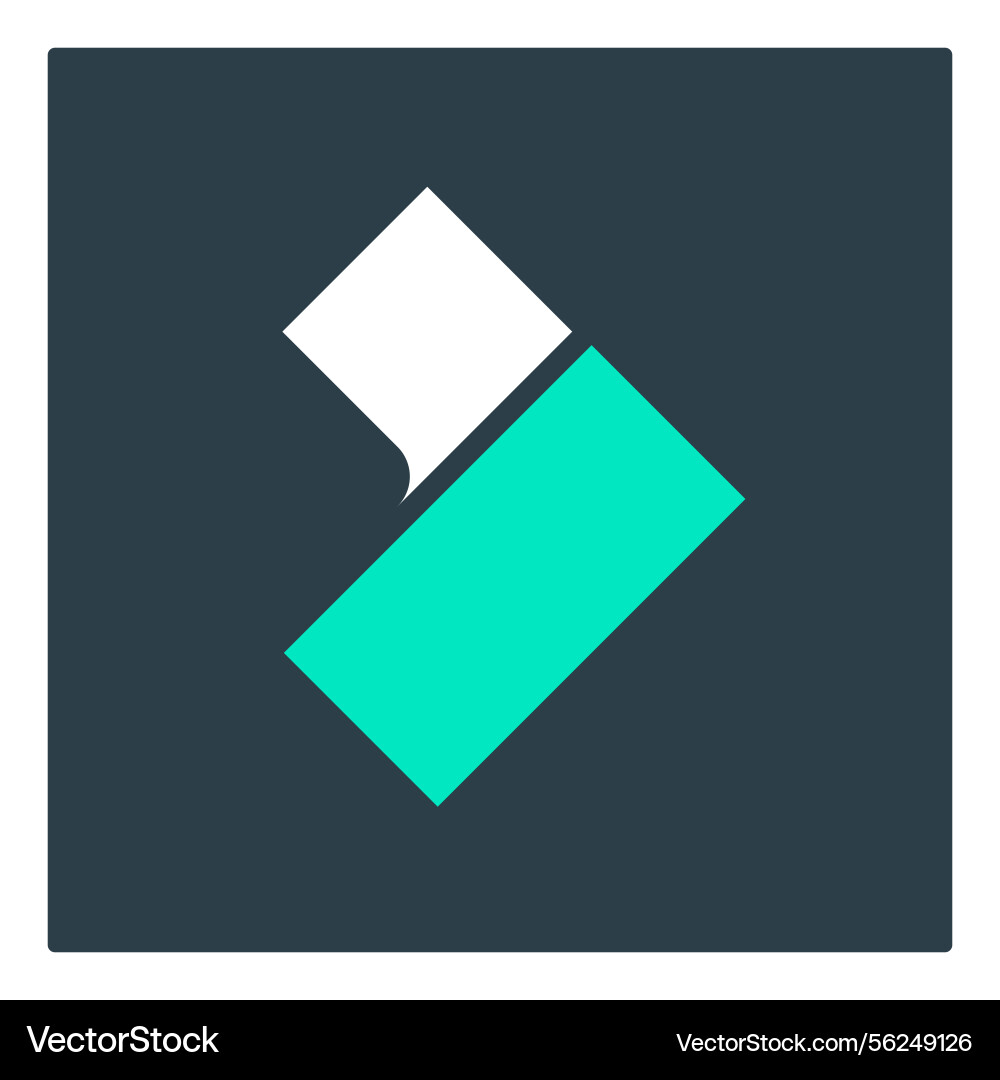 Wondershare filmora icon official logos Royalty Free Vector