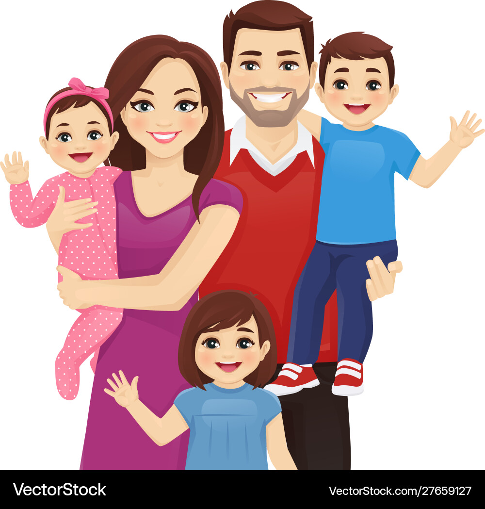 Big family portrait Royalty Free Vector Image - VectorStock