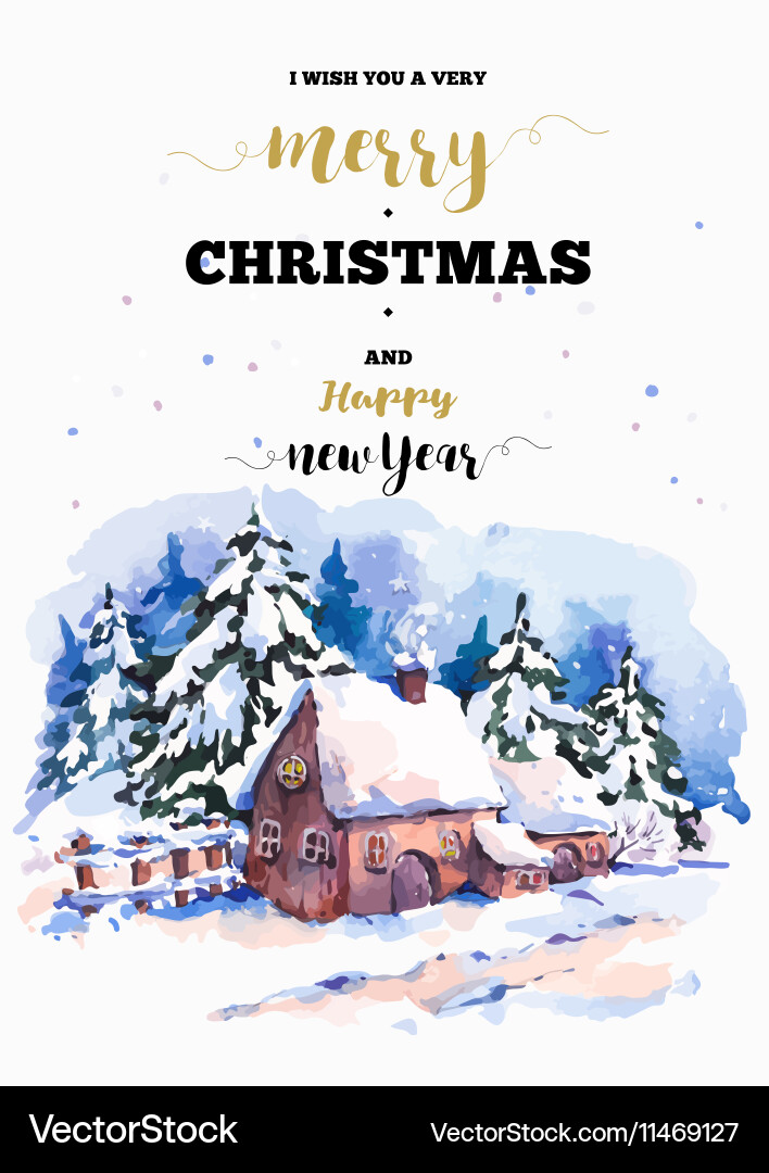 Christmas vertical frame card with winter Vector Image