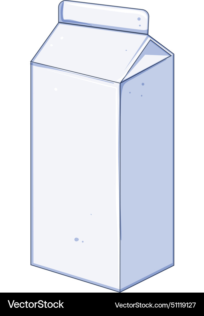 Cow milk box cartoon Royalty Free Vector Image