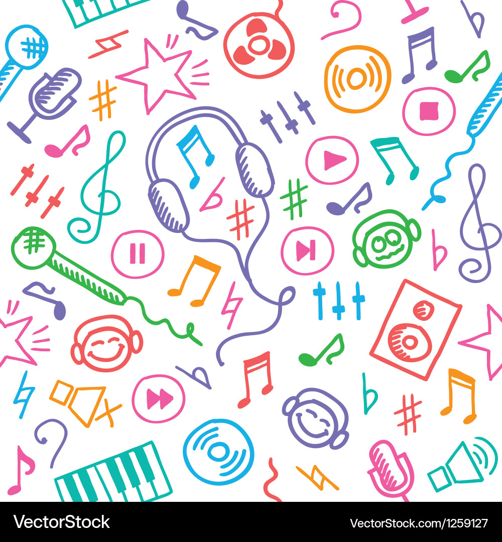 Music pattern Royalty Free Vector Image - VectorStock
