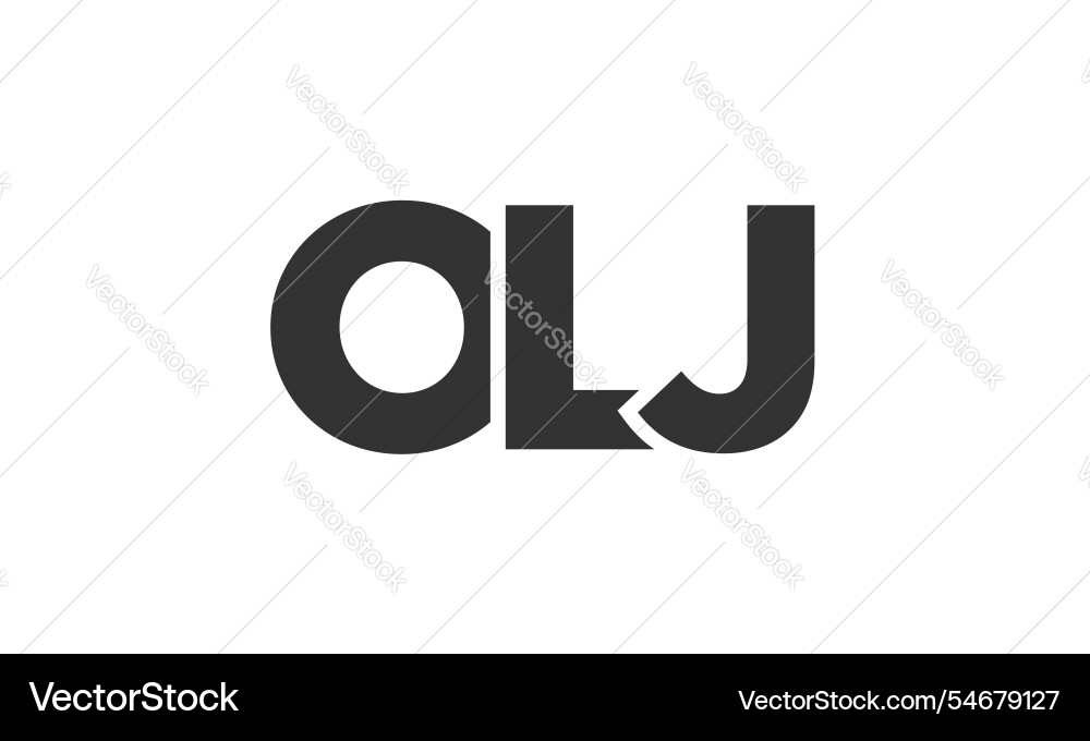 Olj logo design template with strong and modern Vector Image