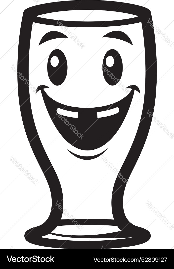 Sip and smile logo icon for beer mug Royalty Free Vector