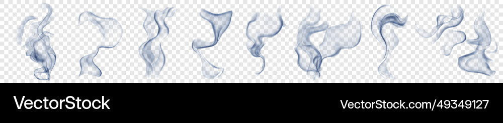 Smoke set Royalty Free Vector Image - VectorStock